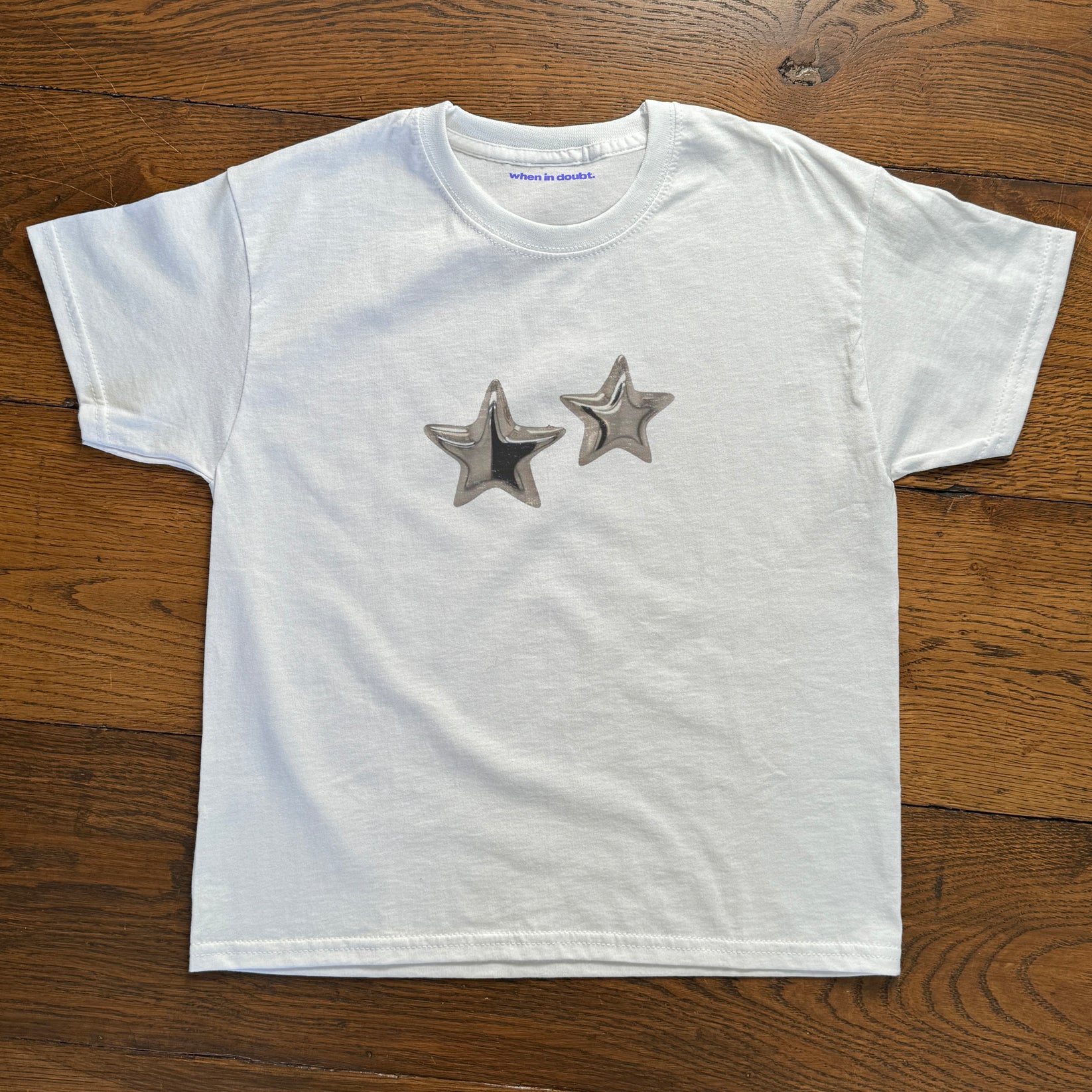 Silver Star Baby Tee – When In Doubt.